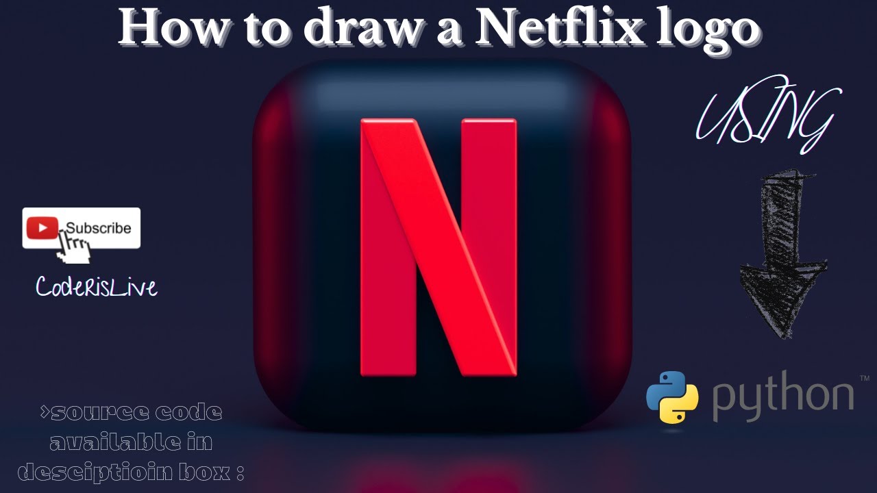 How to make Netflix logo using Python Turtle |Turtle graphics | CoderisLive| #python #turtlegraphics