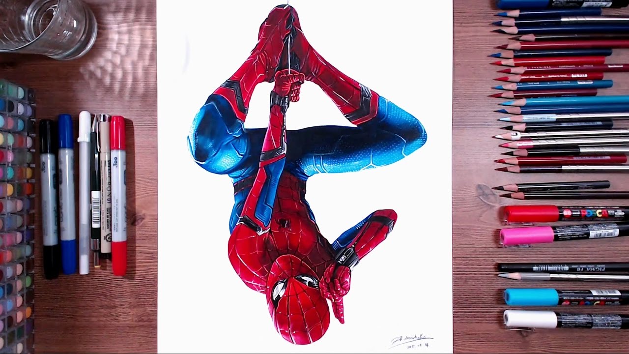 Spider-Man: Homecoming - speed drawing | drawholic