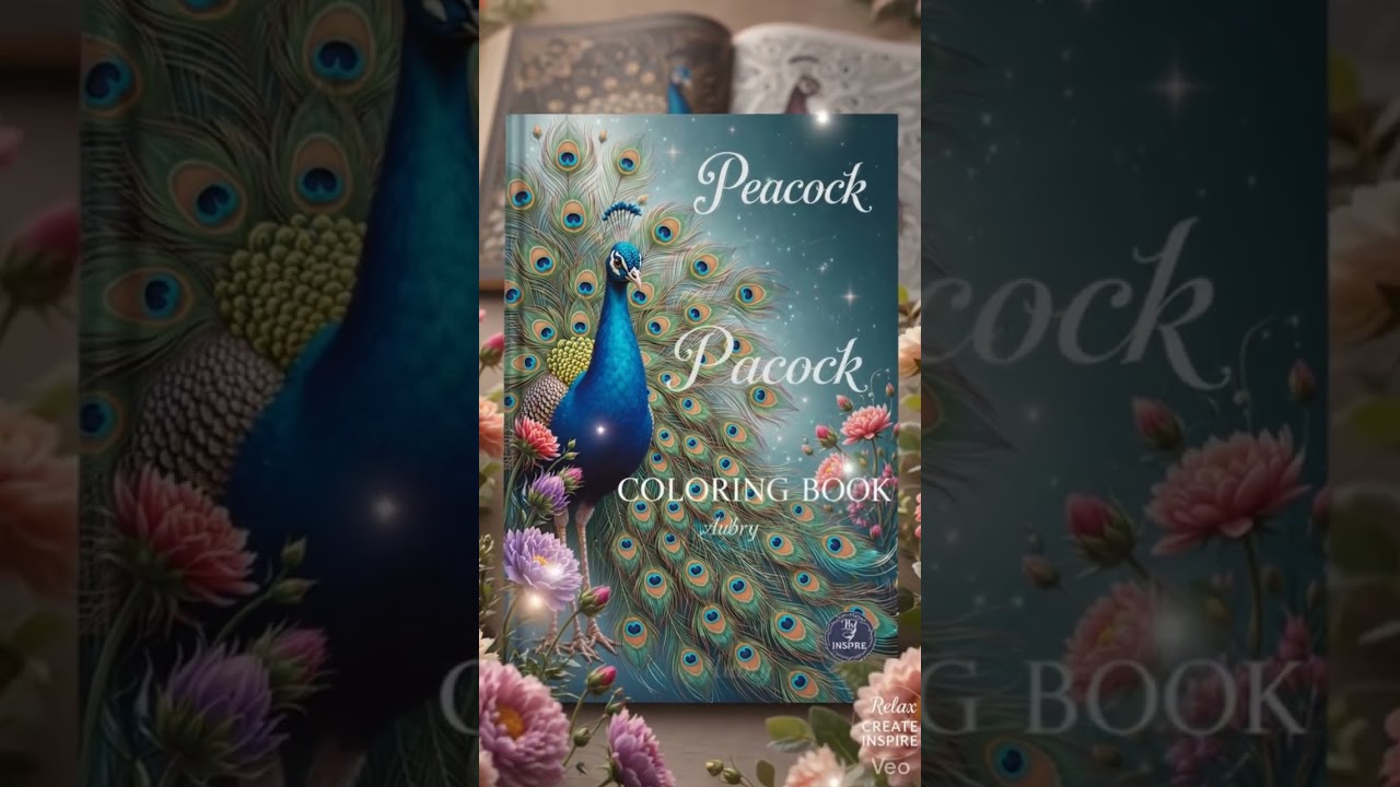 Peacock Coloring Book by Aubry
