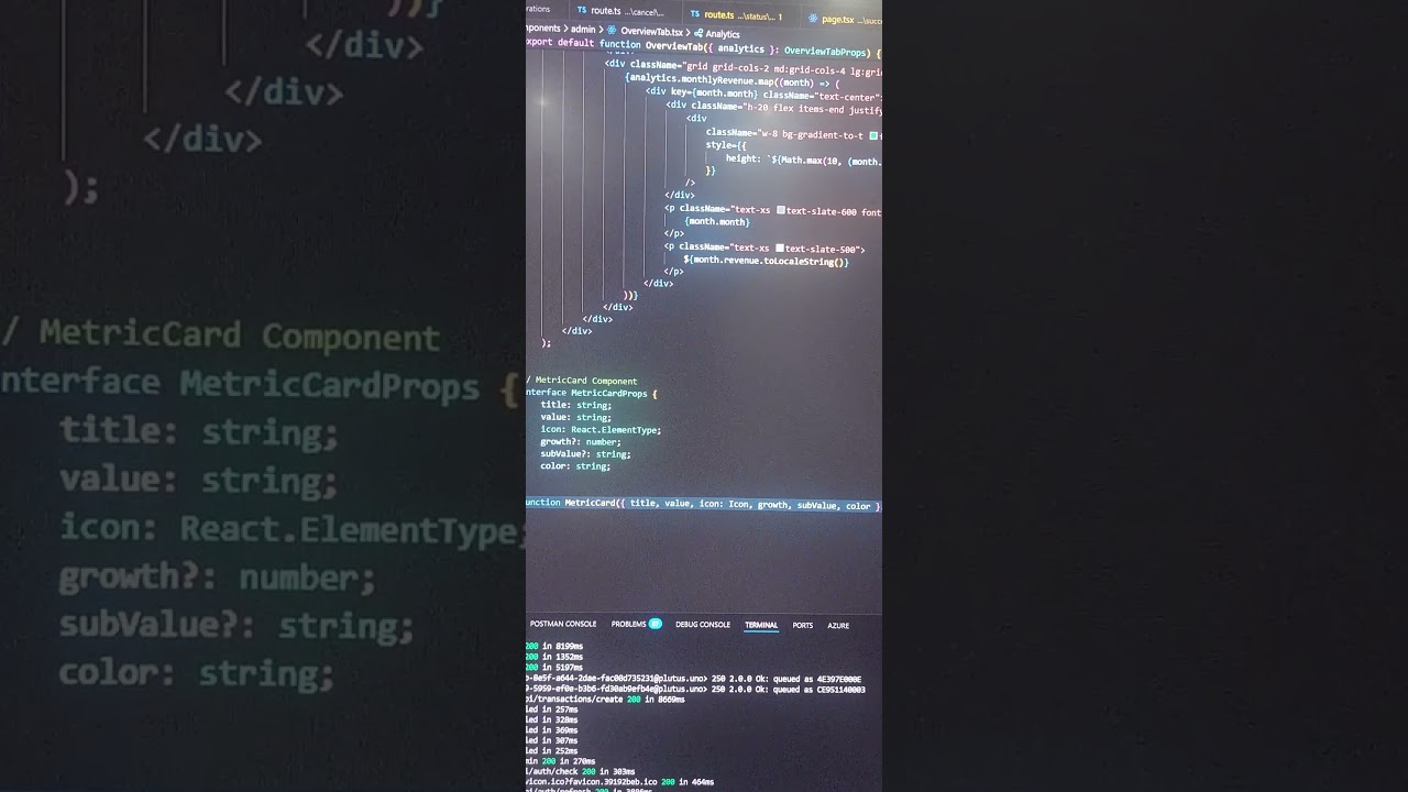Deep night nextjs developer @dmin dashboard in Nextjs15, TypeScript 5, Tailwindcss, Tanstack, prisma