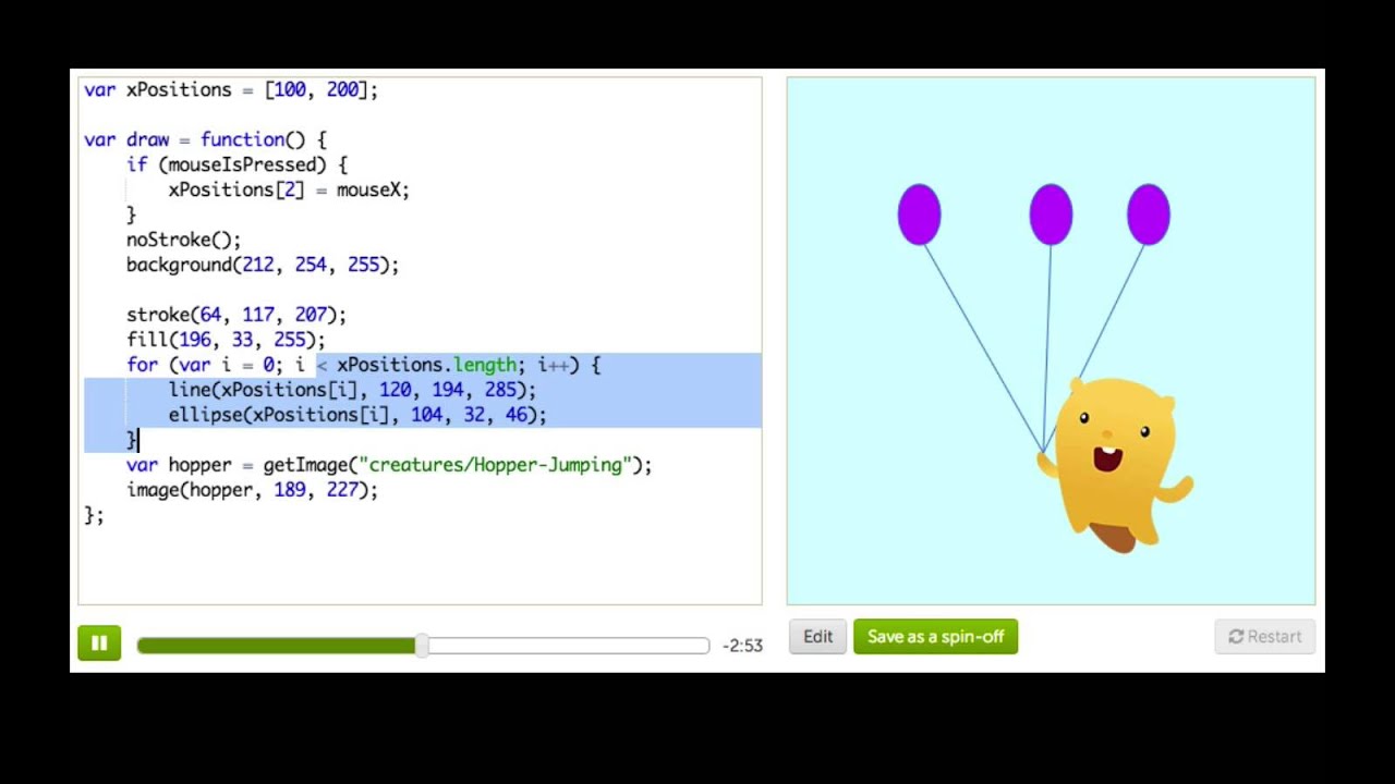 Modifying Arrays | Computer Programming | Khan Academy