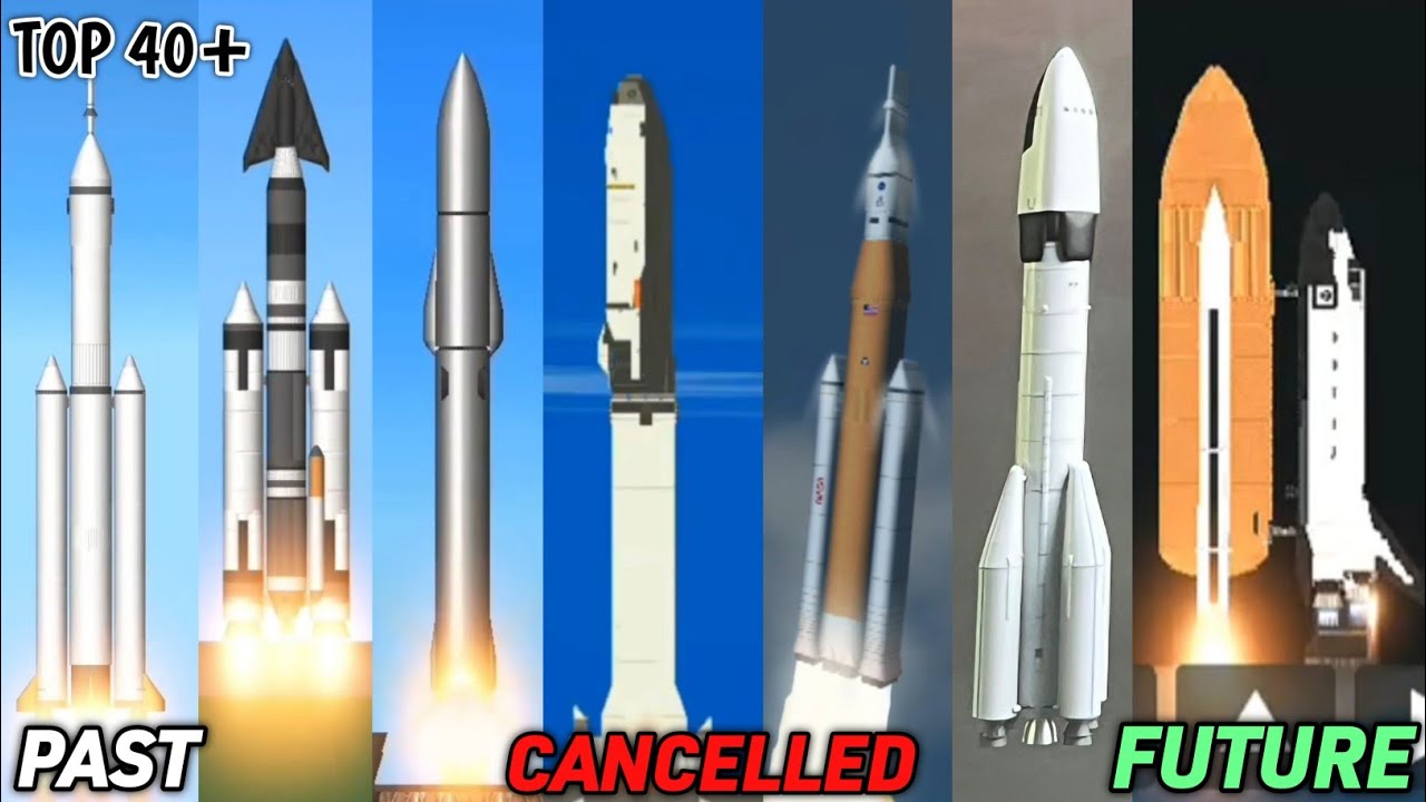 World all Top 40 Rockets Launches in Spaceflight Simulator