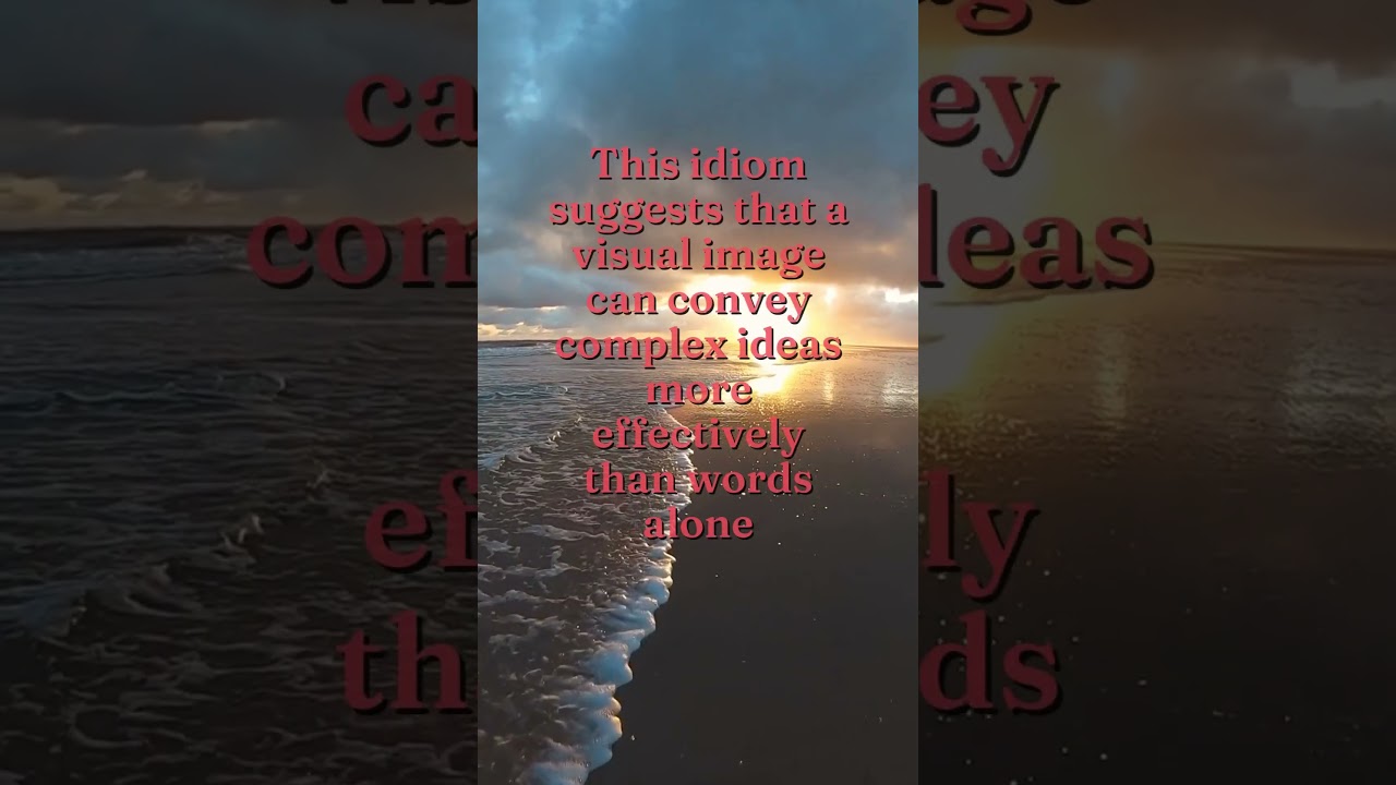 Idiom: A picture is worth a thousand words