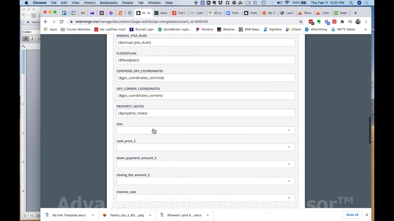 Mapping Fields for Formstack Document Merge