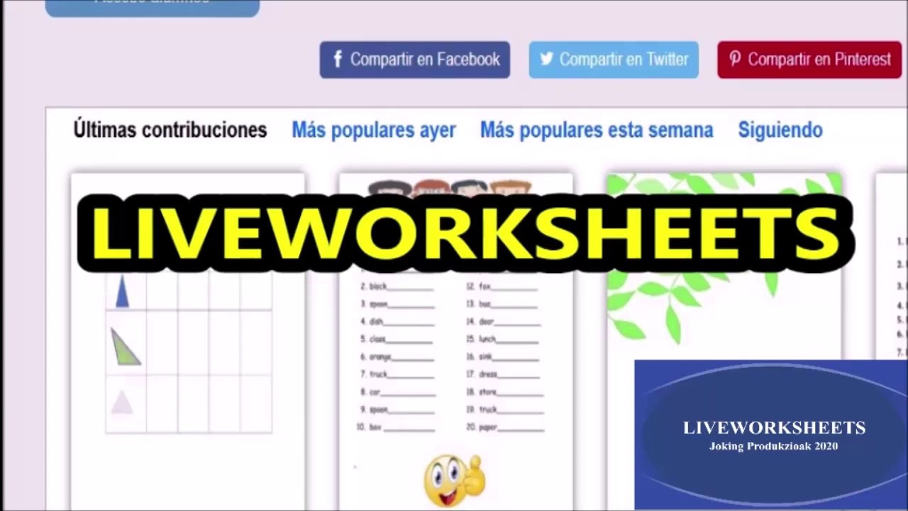 TUTORIAL - LIVEWORKSHEETS