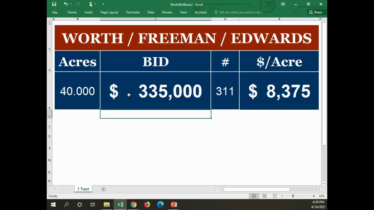 Worth, Freeman, Edwards Auction