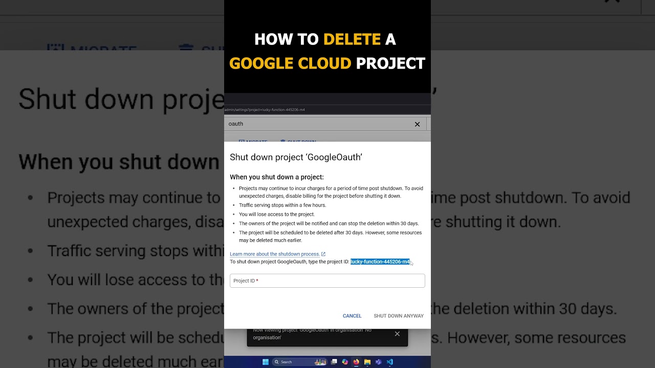 How to Delete a Google Cloud Project