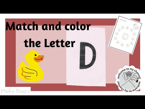 Letter D Worksheet - Match letter D - Letter D - Alphabet D - Letter Alphabet D - D D D
