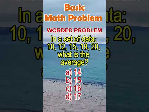In a set of data: 10, 12, 15, 18, 20, what is the average? a)4 b)5 c)16 d)17#Mathtutor #civilservice