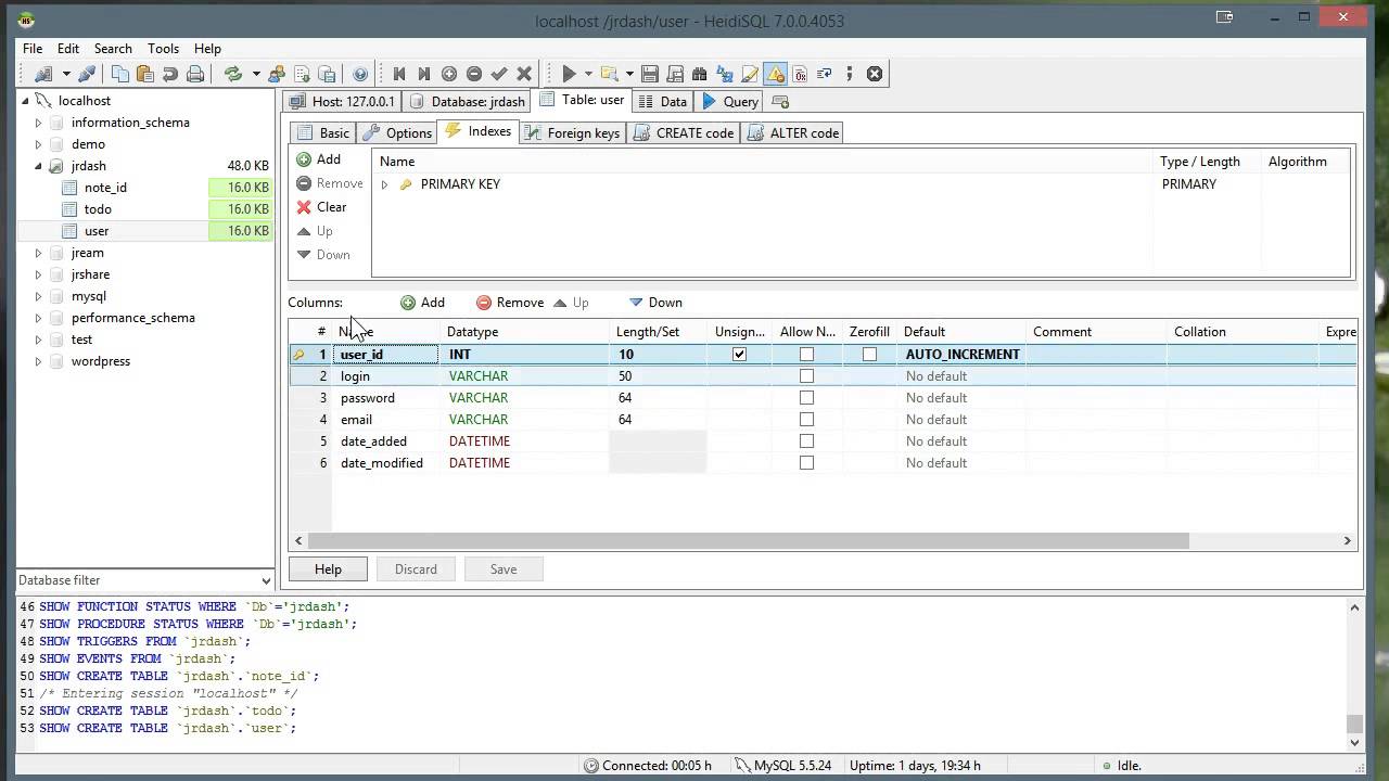 10. Creating a Database with Heidi SQL (Optional)
