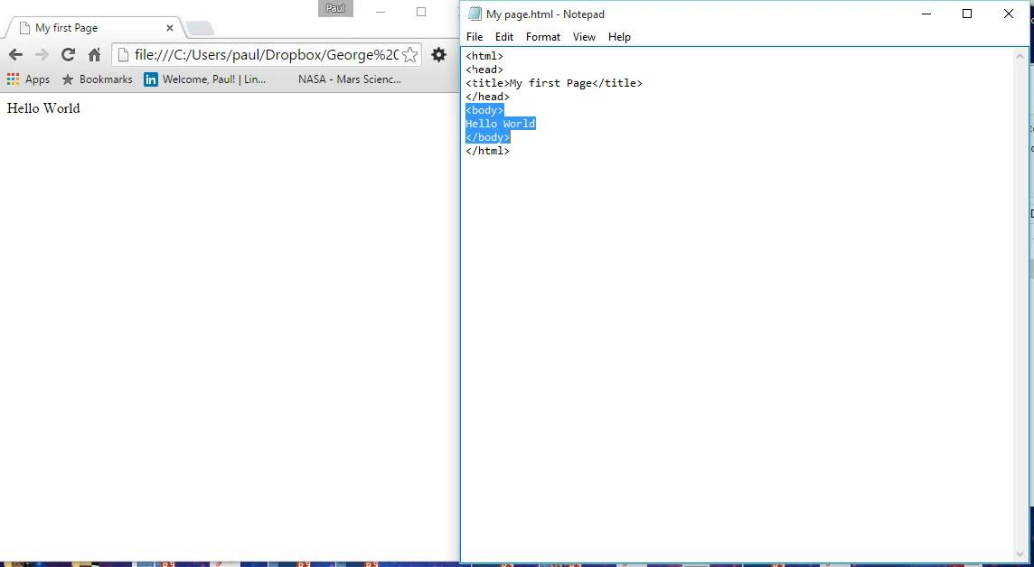 01   Basic HTML editing