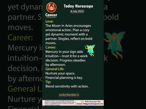 Cancer Horoscope Today: July 8, 2025 🌟Horoscope Shorts | Daily Horoscope Tips #cancerhoroscope