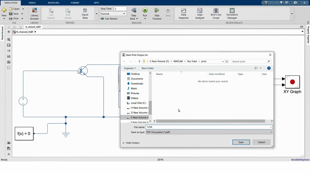 How to save Simulink model to pdf