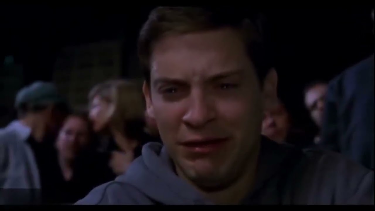 Toby Maguire crying meme template