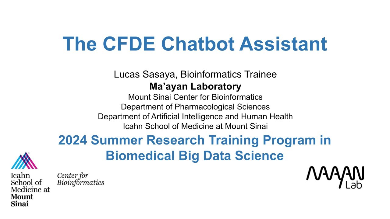 The CFDE Chatbot Assistant