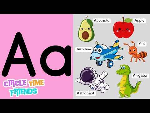 Circle Time Friends | Letter A | Alphabet Phonics for kids | Words beginning with letter A