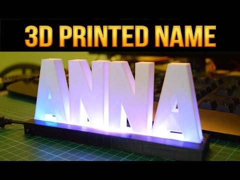 Free STL file 3D Printed Name Desktop Display with RGB Lights・Object to ...