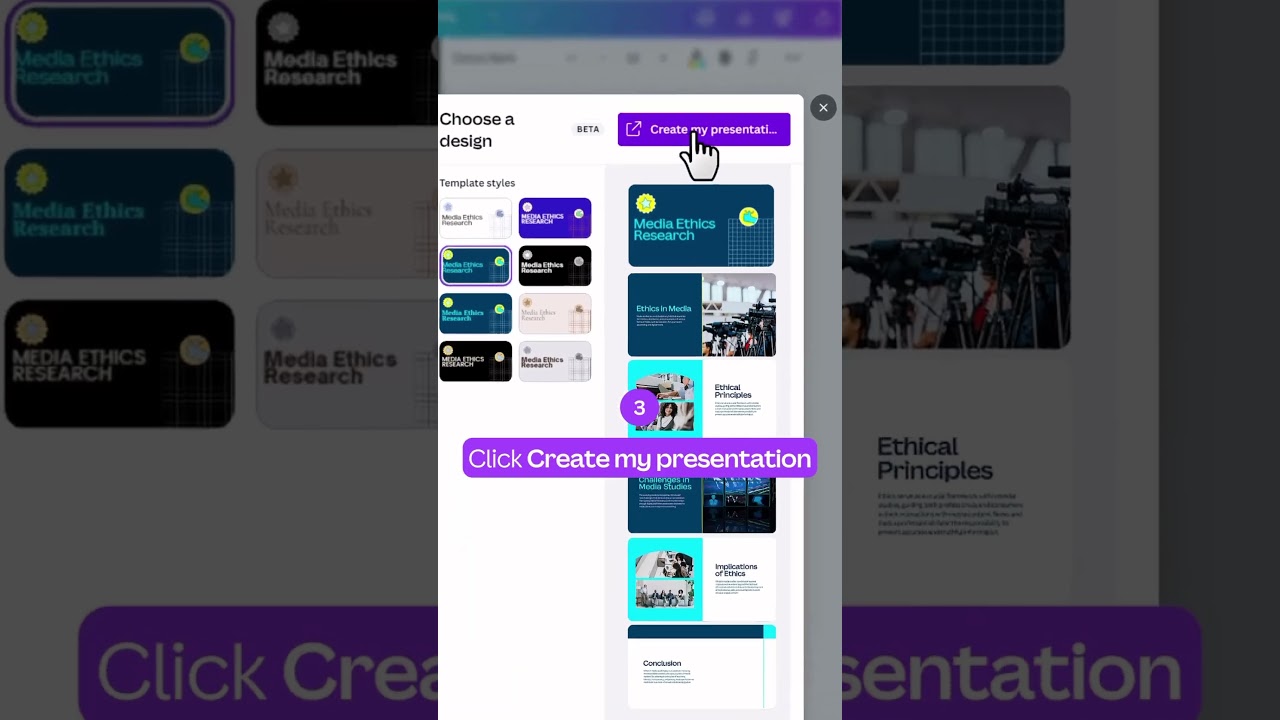 How to convert notes into presentations in Canva .