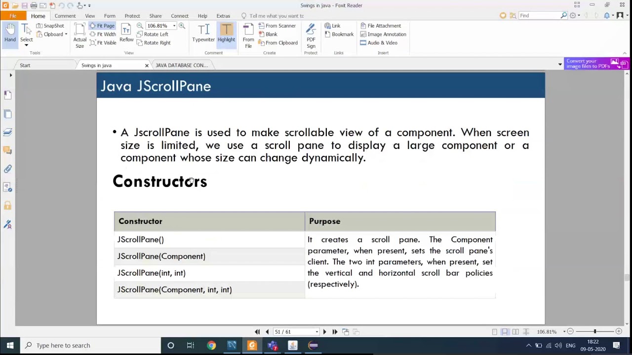 GUI application have page linking functionality using swing --java (eclipse) part 3