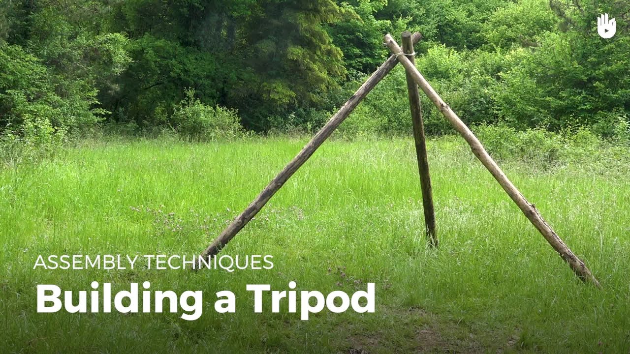 Building a tripod - Bushcraft Building in the Forest | Sikana