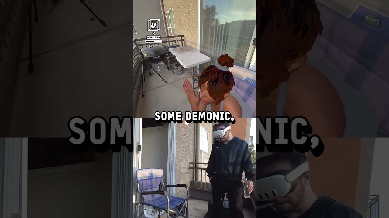 Man argues with his VR girlfriend 😳                         🎥: Instagram / dannylifted