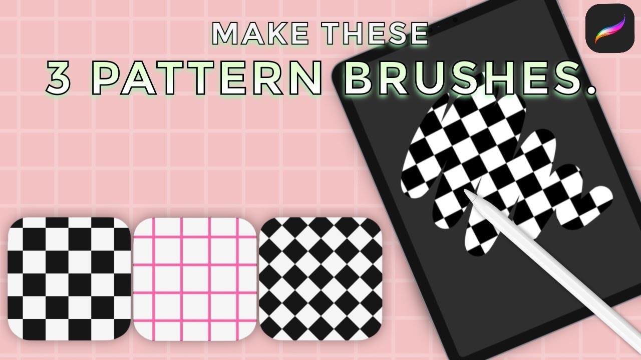 How to Make A Pattern Brush in Procreate - Geometric Pattern Brush Step by Step Tutorial.