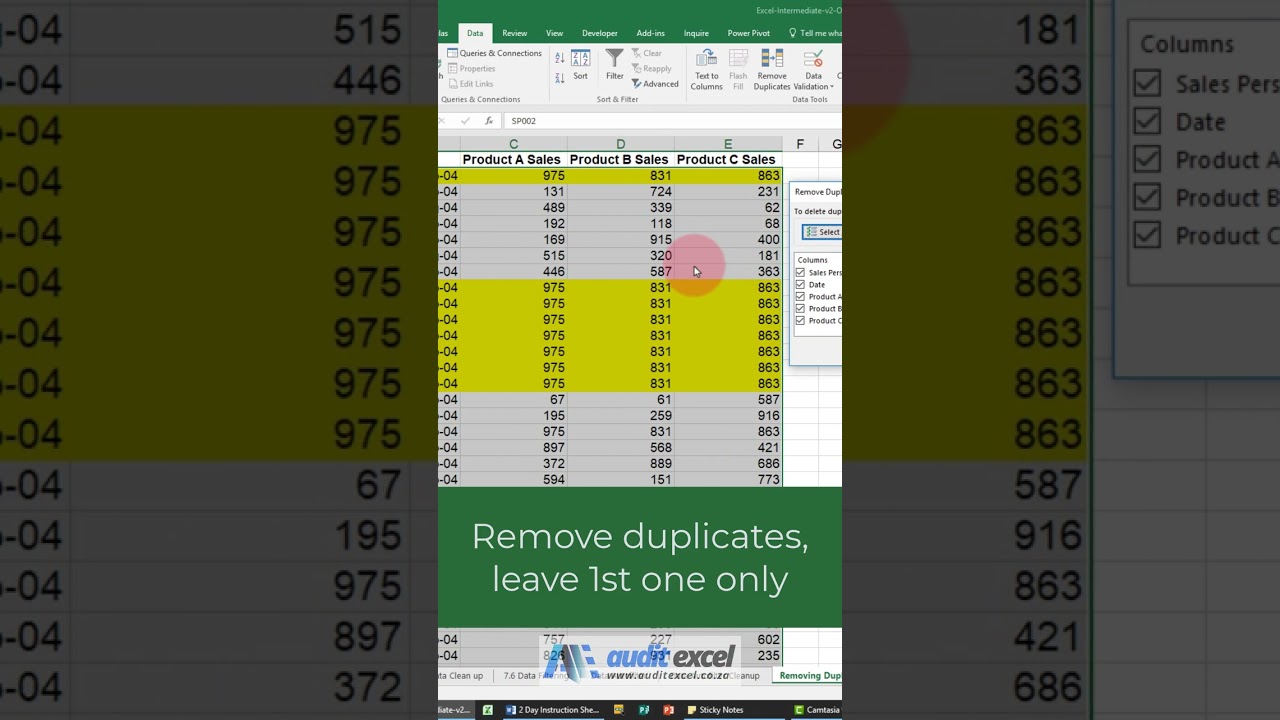 Remove duplicates and leave only the first item