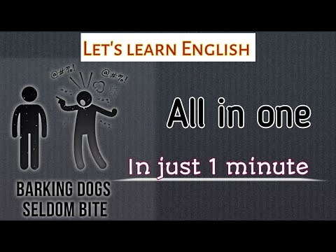 Barking dogs seldom bite | Idioms and Phrases | By let's Learn ENGLISH | Part 06