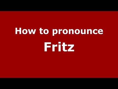 How to pronounce Fritz (Brazilian Portuguese/Brazil) - PronounceNames.com