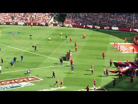 Brisbane Lions run out for 2024 AFL Grand Final