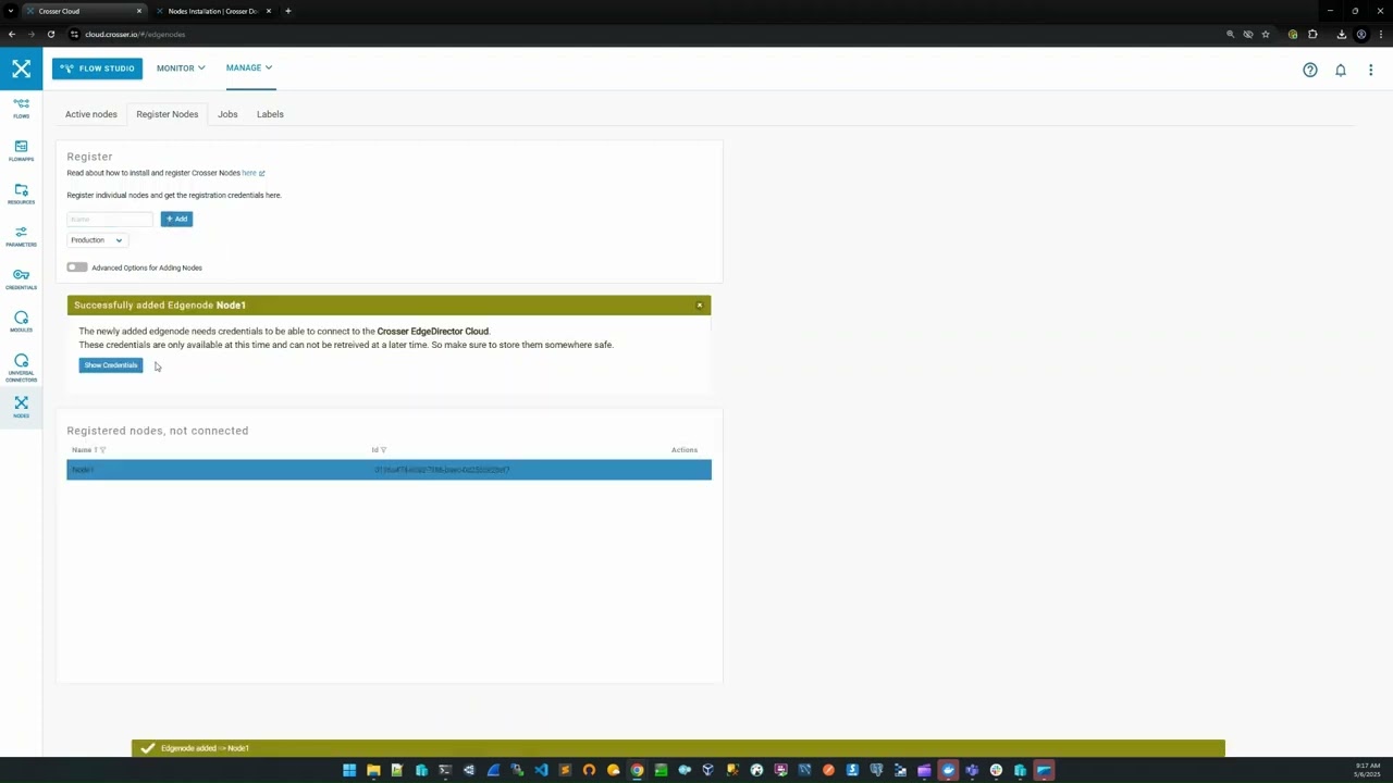 Crosser Tutorial - Setup Crosser Node via docker compose