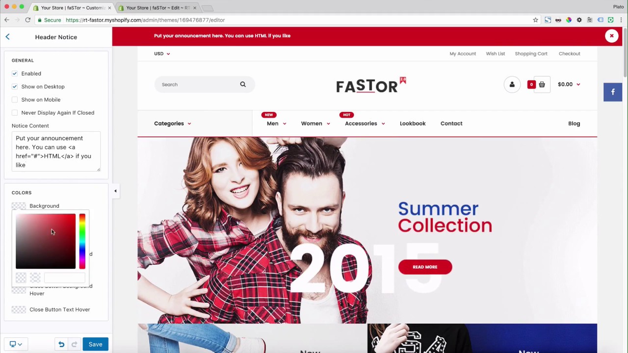 Fastor - Header Notice