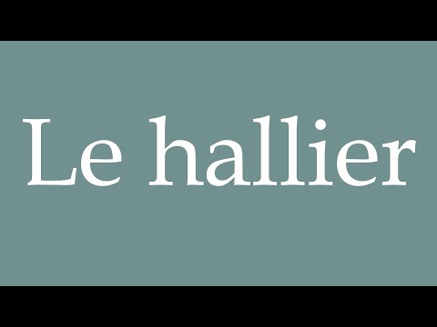 How to Pronounce ''Le hallier'' (The thicket) Correctly in French