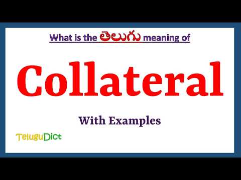 Collateral Meaning in Telugu | Collateral in Telugu | Collateral in Telugu Dictionary |