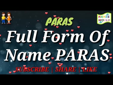 Full Form, Meaning and Lucky Number of Name PARAS