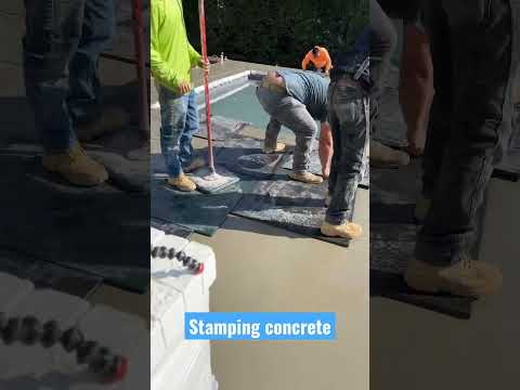 Stamping concrete #concrete #hardwork