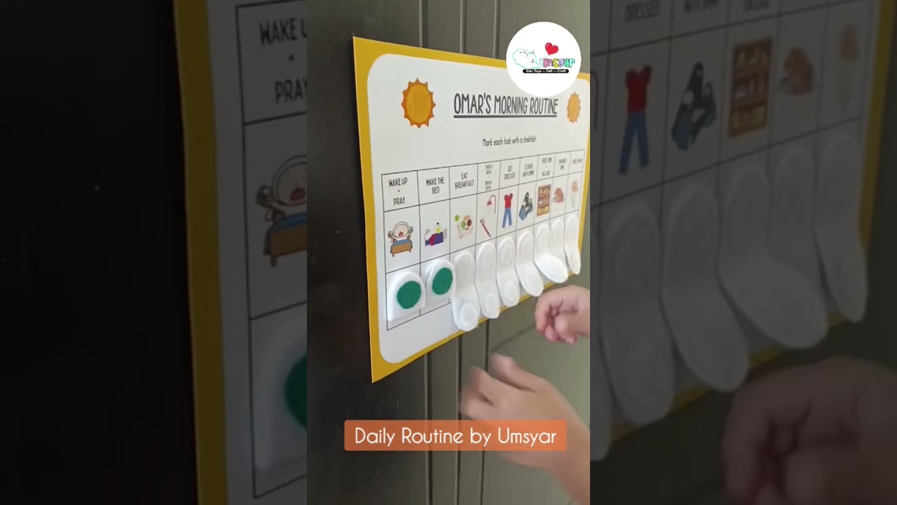 Morning Daily Routine Checklist - Feltcraft - Edutoys by Umsyar
