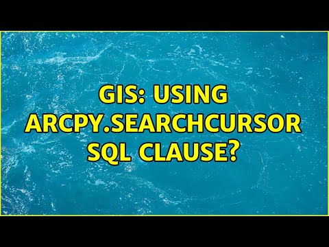 GIS: Using arcpy.SearchCursor SQL clause? (3 Solutions!!)