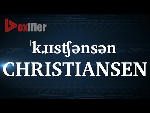 How to Pronunce Christiansen in English - Voxifier.com
