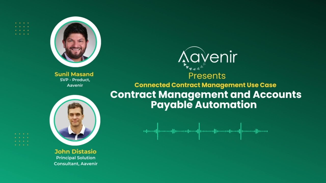Connected Contract Management Use case - Contract Management and Accounts Payable Automation