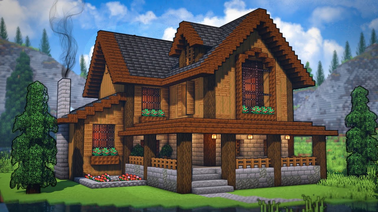 Minecraft: Cozy Wooden Cabin Tutorial - Minecraft Builders