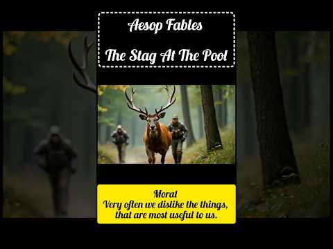Aesop fables the stag at the pool | Aesop fables the stag and his reflection #shorts #moralstories