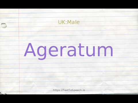 How to pronounce ageratum