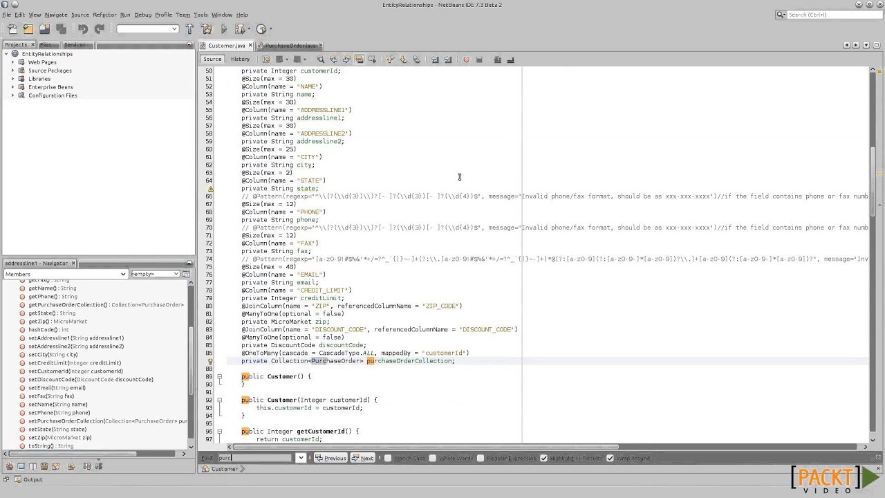 Java EE Development with NetBeans 7 Tutorial: Entity Relationships | packtpub.com