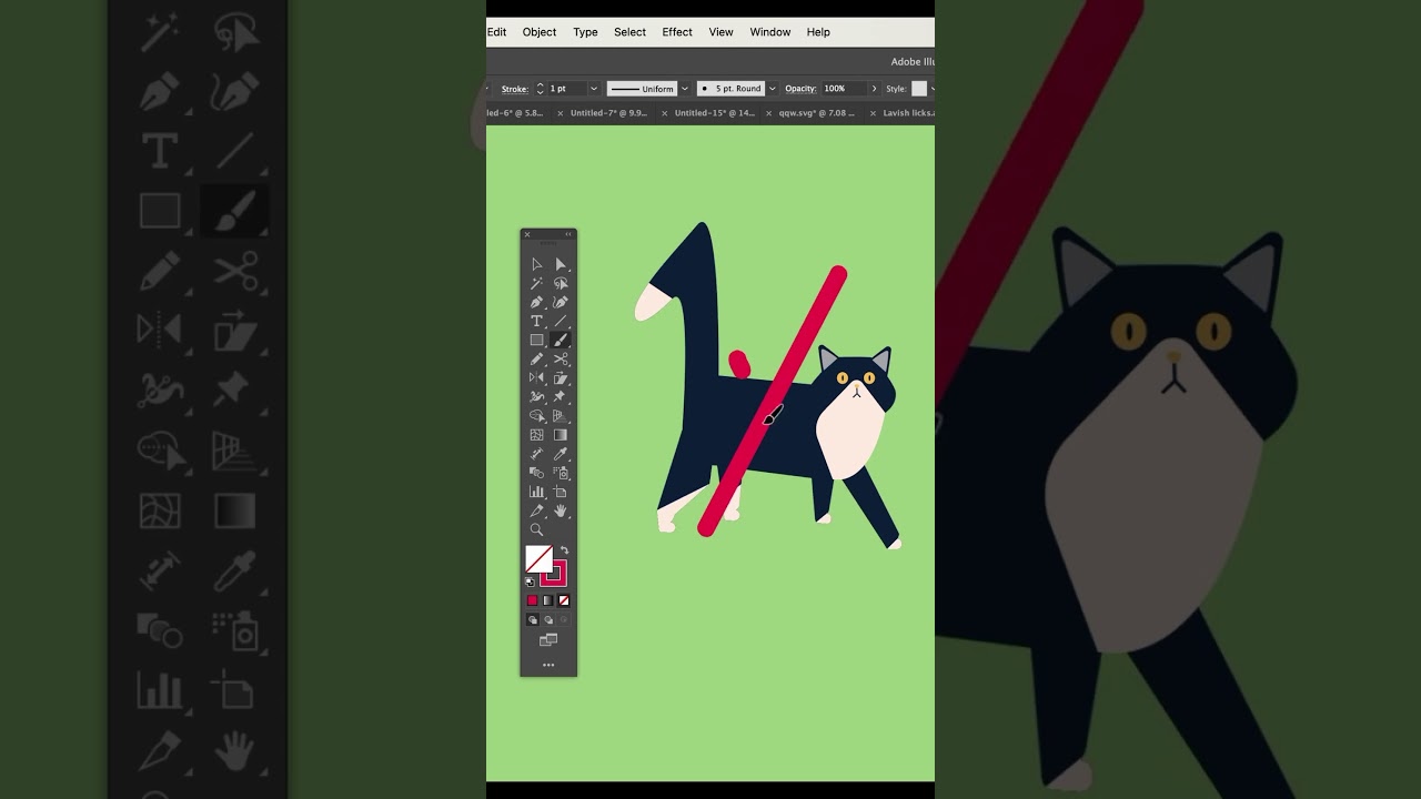How to use Pins on Adobe illustrator learn with @Aliza_Graphics