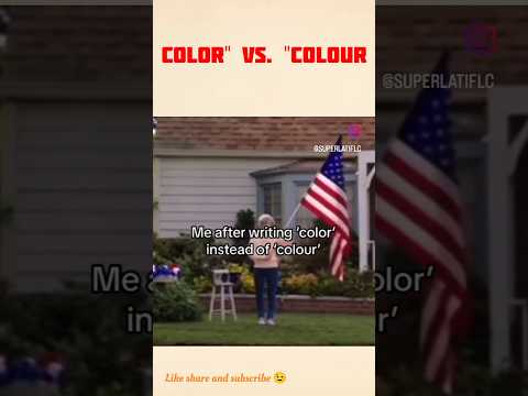 Color or Colour? British vs American English #education #shortsfeed
