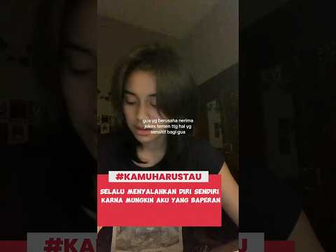 Selalu menyalahkan diri sendiri karna mungkin aku yg baperan #sekolahku (Source.@rin9020)