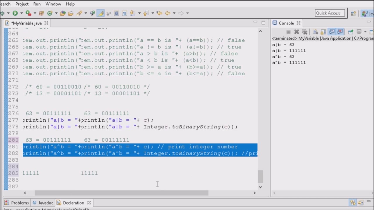 26. Khmer Java:  Bitwise Operator- Examples in java code