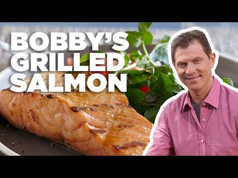 Grilled Salmon with Brown Sugar Glaze | Hot off the Grill with Bobby Flay | Food Network
