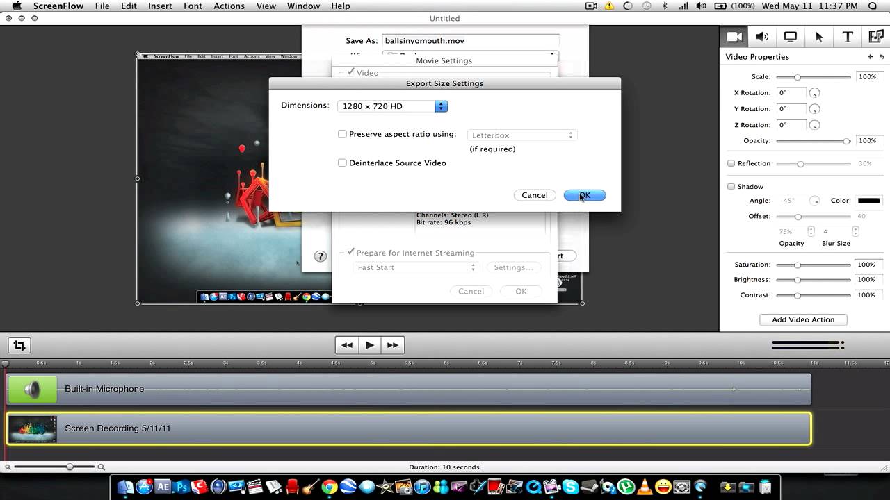 Best HD Export Settings for Screenflow